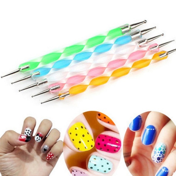 Accessories | Nwot 2 Way Nail Dotting Pens 5 Pc Set | Poshmark